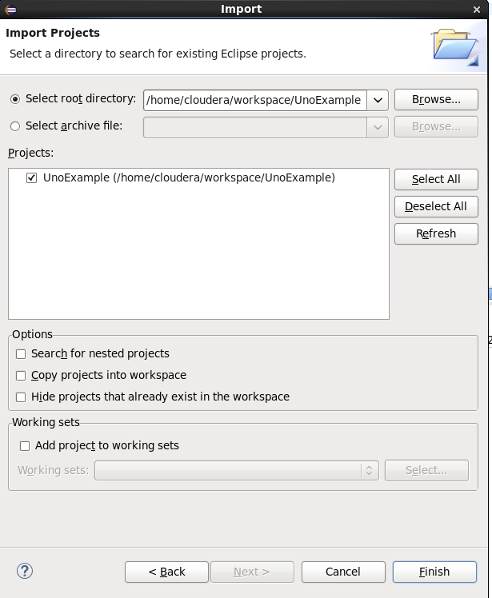Apache Hadoop Creating Card Java Project With Eclipse Using Cloudera Vm Unoexample For Cdh5 2020