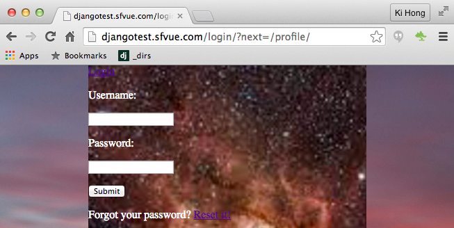 17 Django 18 Server Build Centos 7 Hosted On Vps User Authentication 4 User Profile